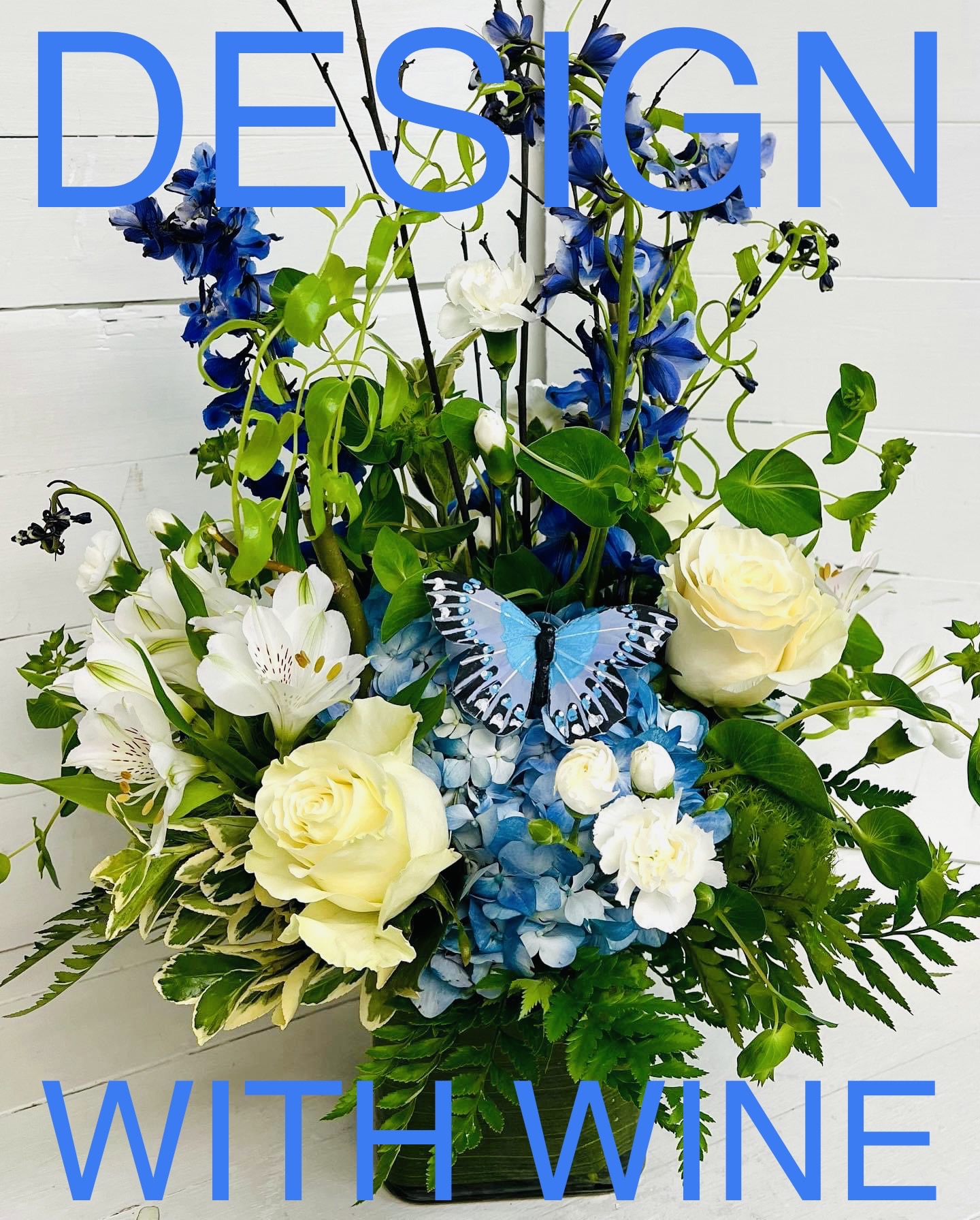 Butterfly Cube Arrangement – Design With Wine Class